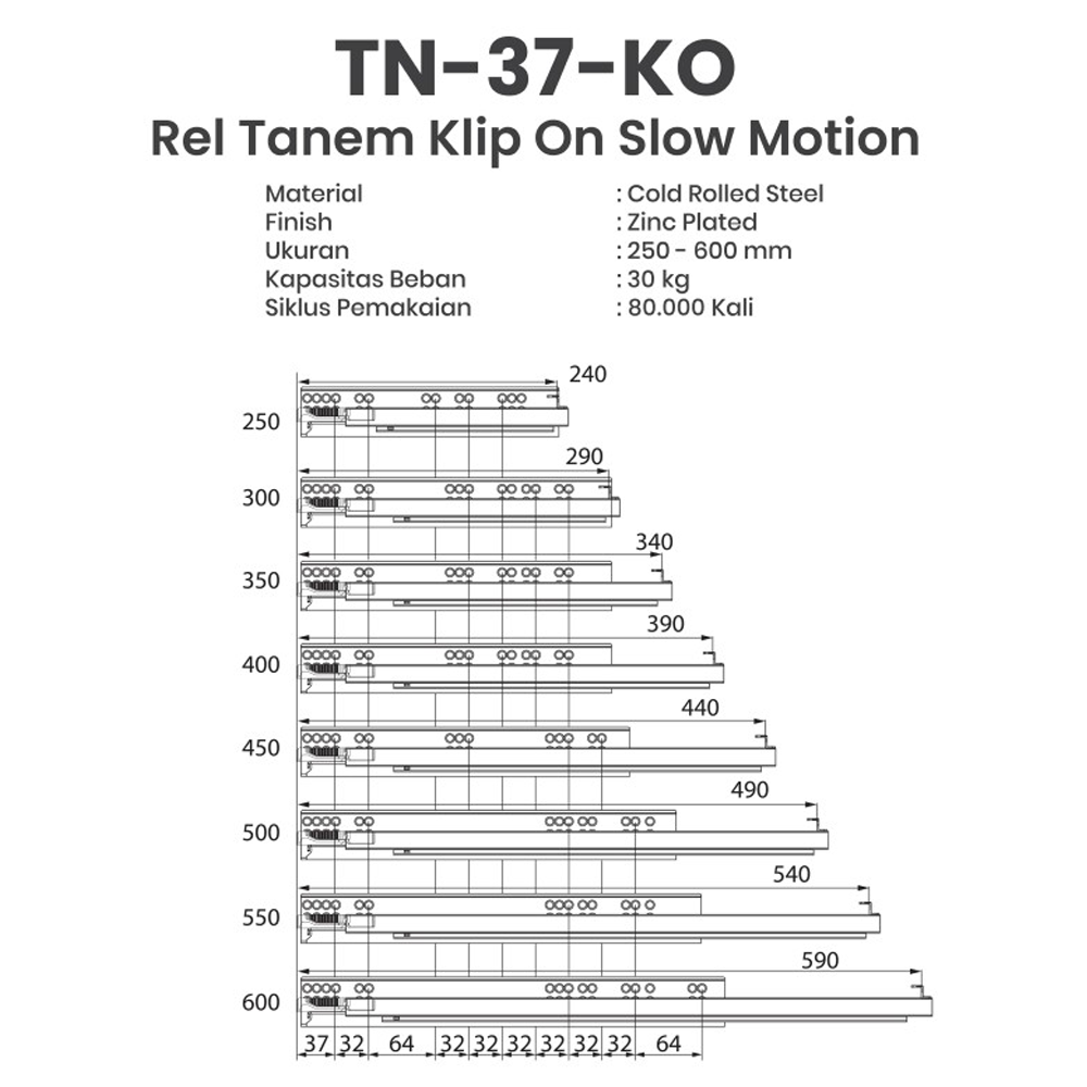 Rel Tandem Huben TN-37-KO 300mm