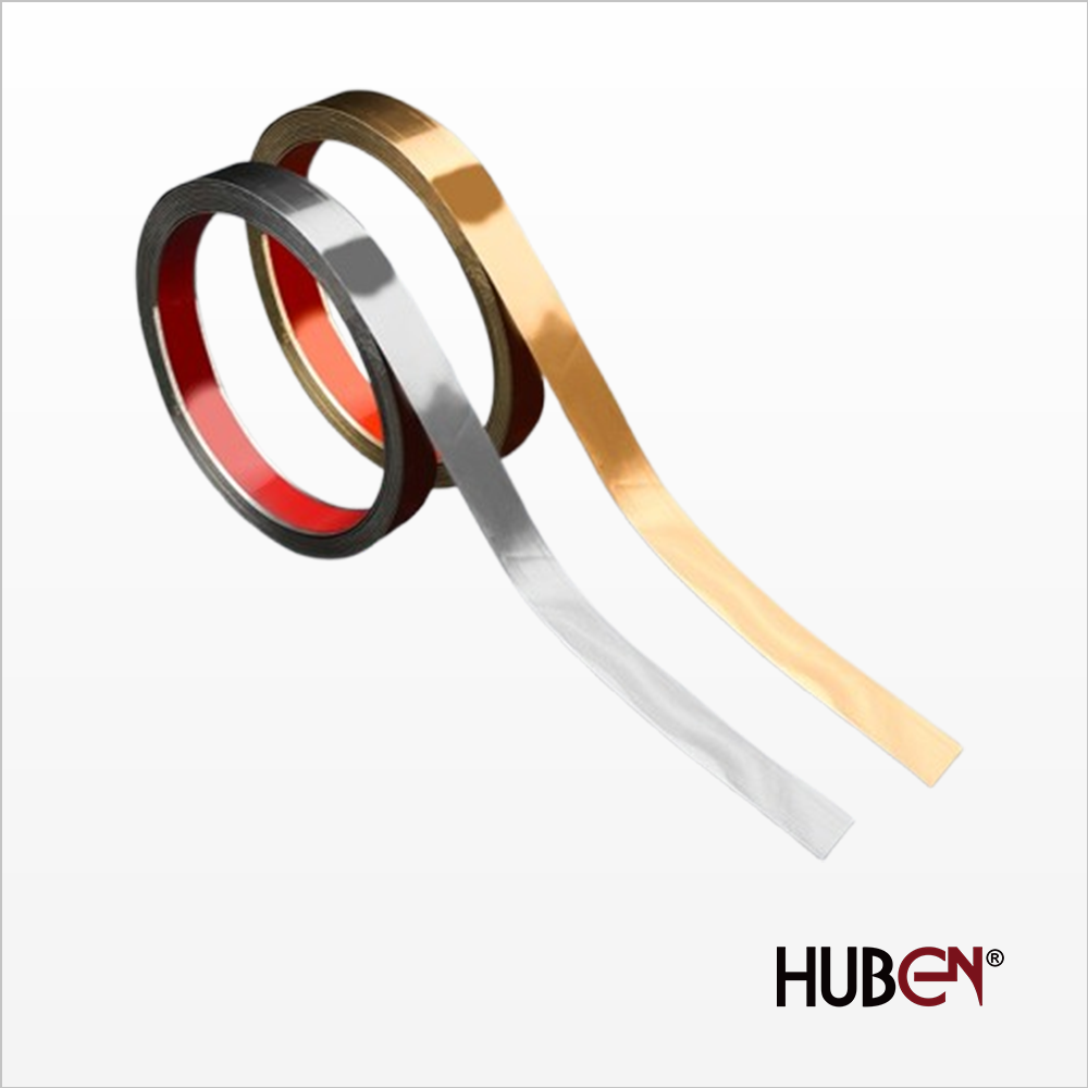 List Plat Sticker Huben 50x5000mm - Gold Mirror