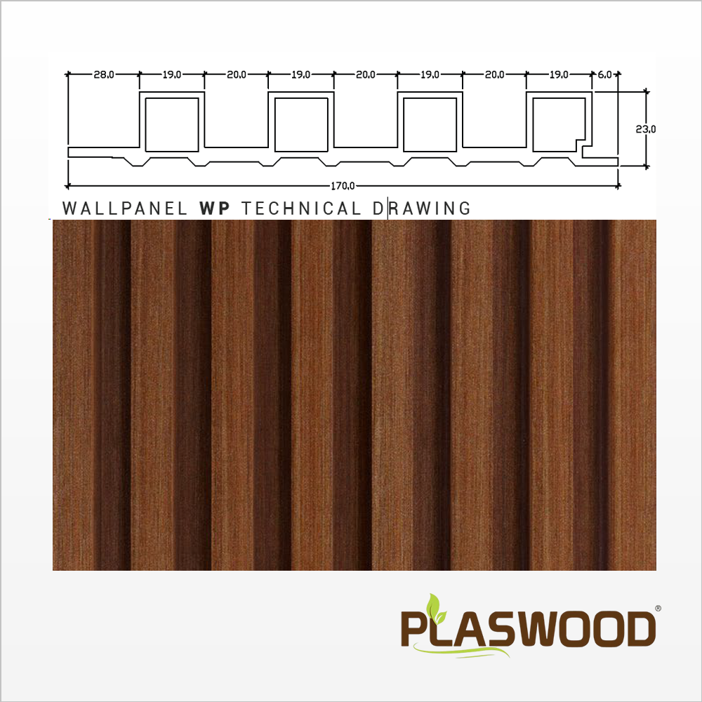 Wall Panel WPC Plaswood 3000x170x23mm - WPW 24