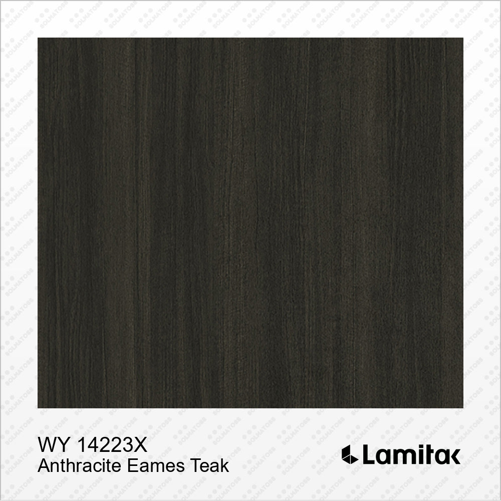 HPL Lamitak WY 14223X - Anthracite Eames Teak (4x10)