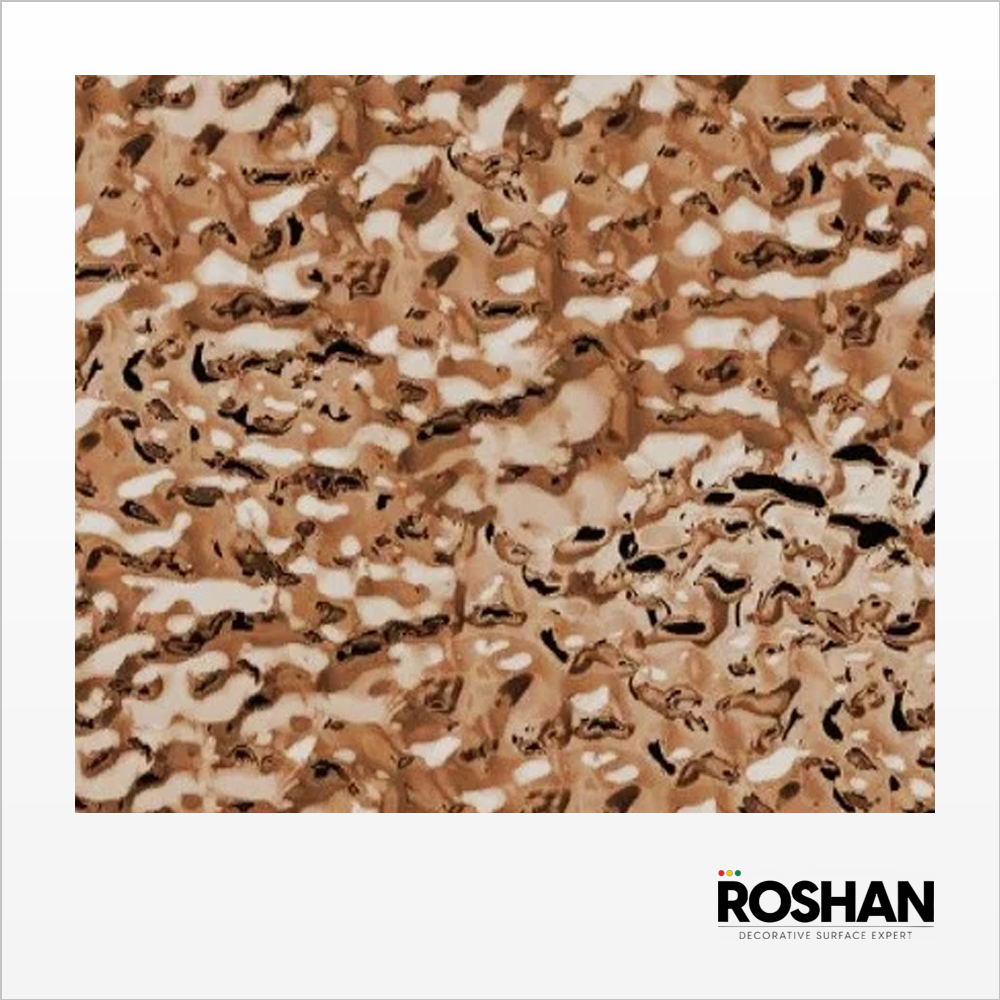 WPC Roshan Big Ripple Series 2900x1220x8mm - Venezia Rose Gold